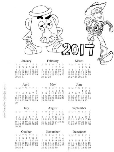 Free Printable Coloring Calendars