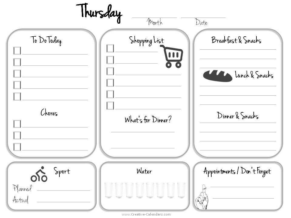 Daily Planner Template