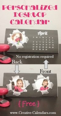 DIY Desktop Calendar with Photo