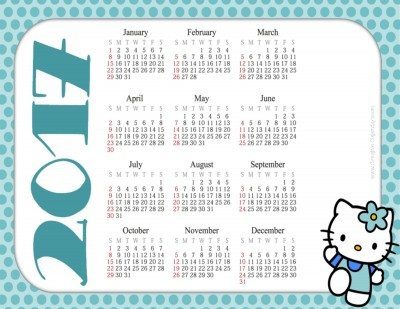 Free Printable Hello Kitty Calendars