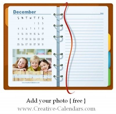 Notebook Style Photo Calendar