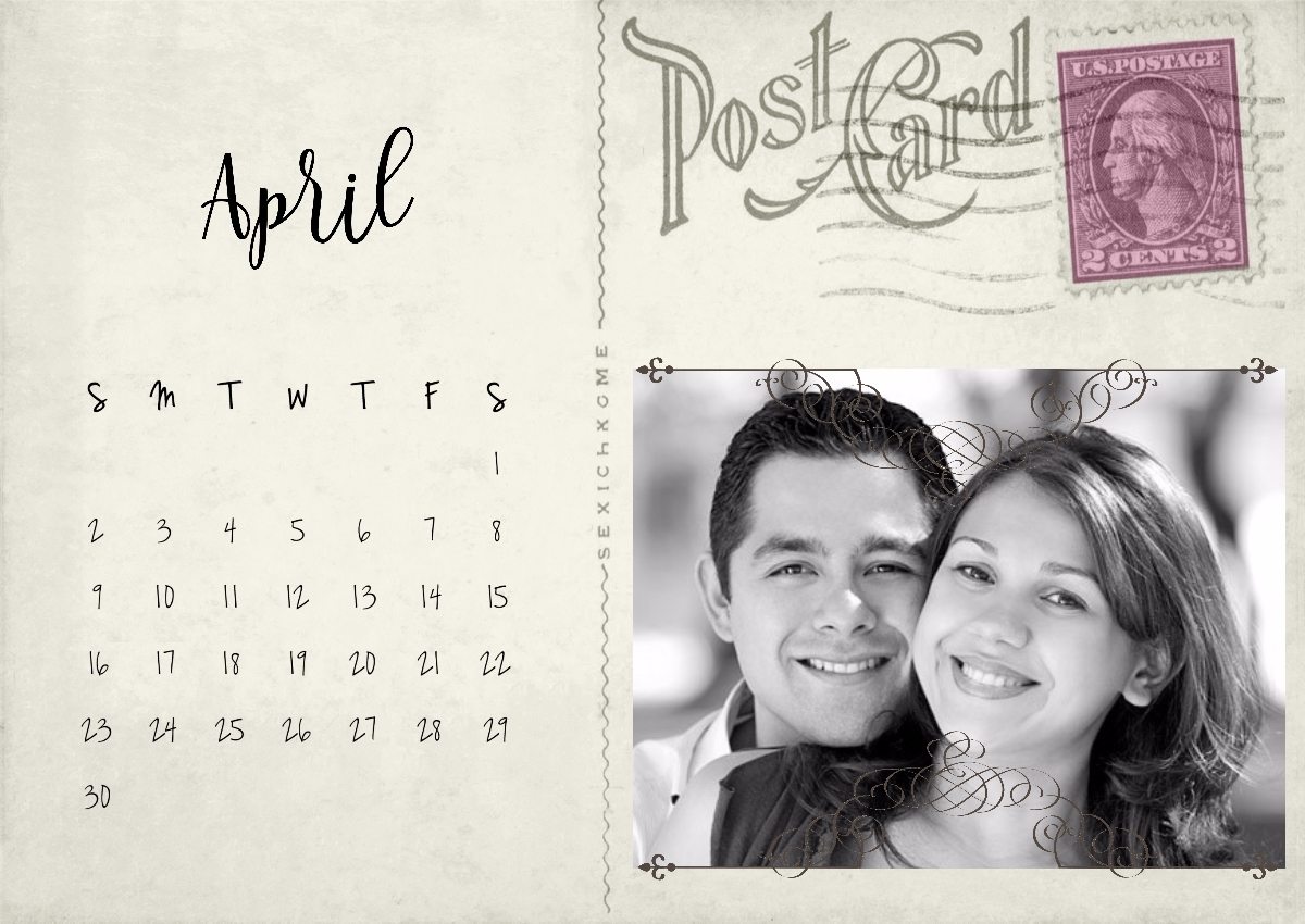 Vintage Postcard Calendar