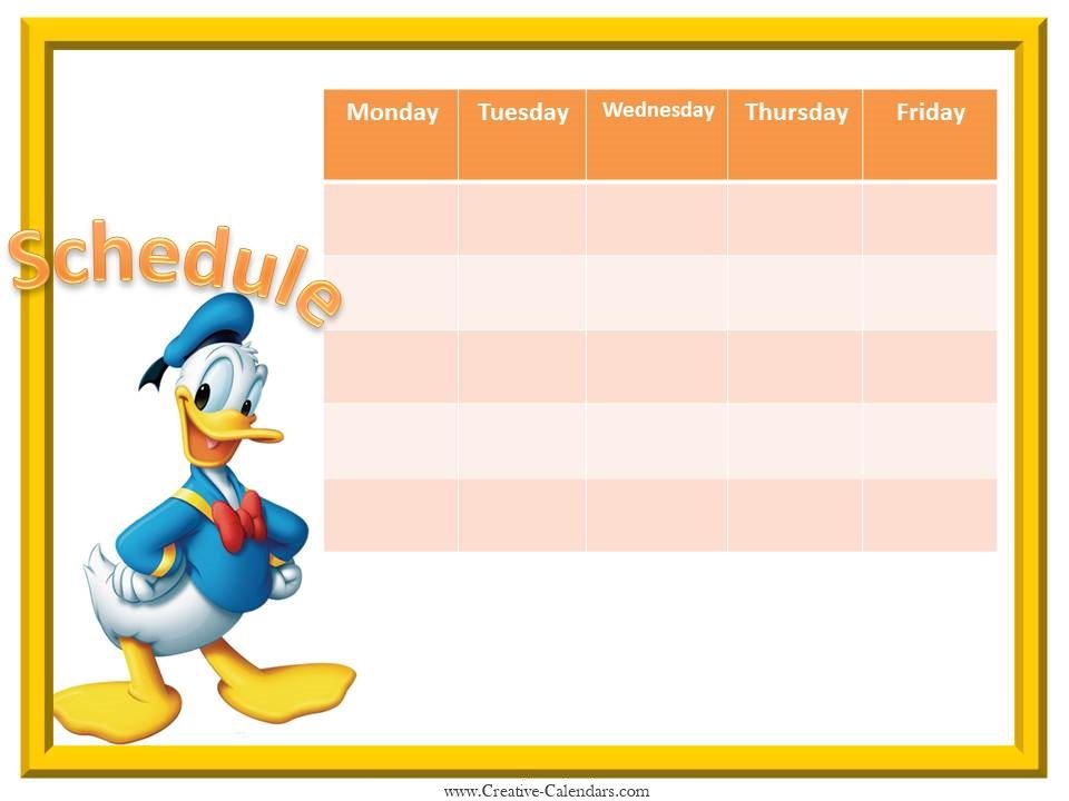 Printable Weekly Calendar