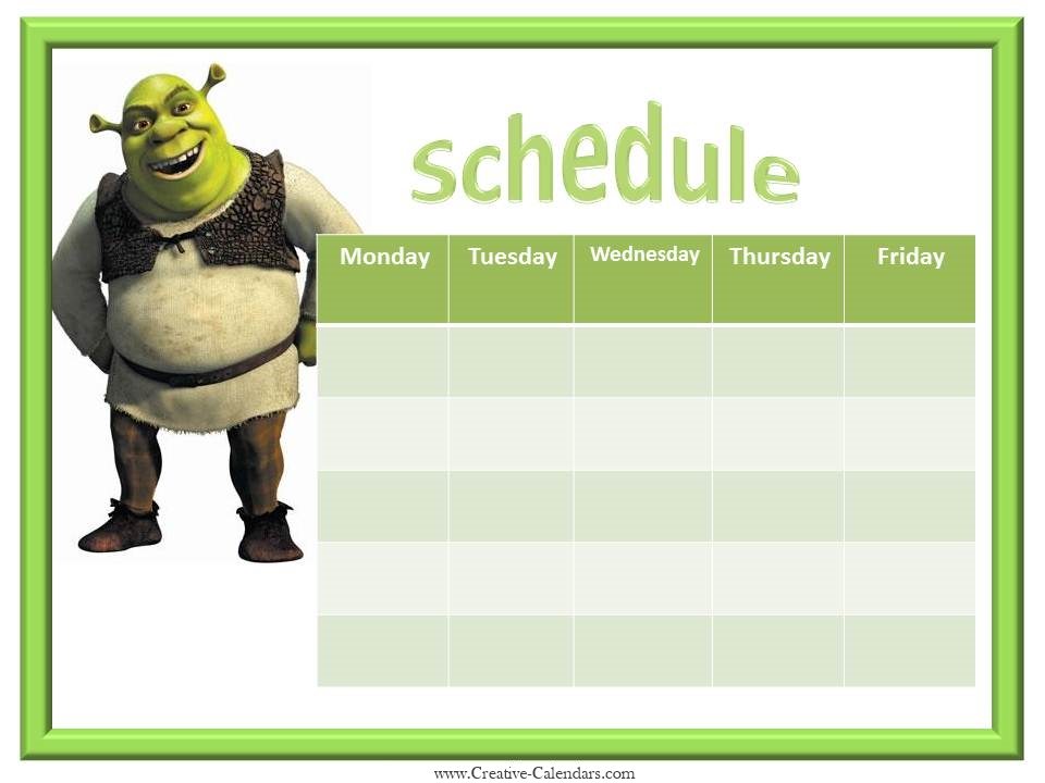 Printable Weekly Calendar